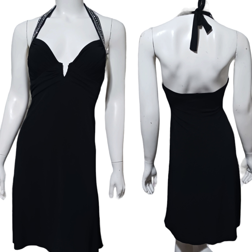 Vintage Ruby Rox Black Halter Dress - Gem